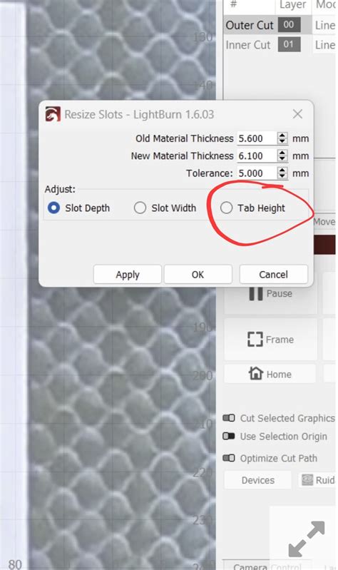 Resizing Tabs Not Working Properly Lightburn Software Questions