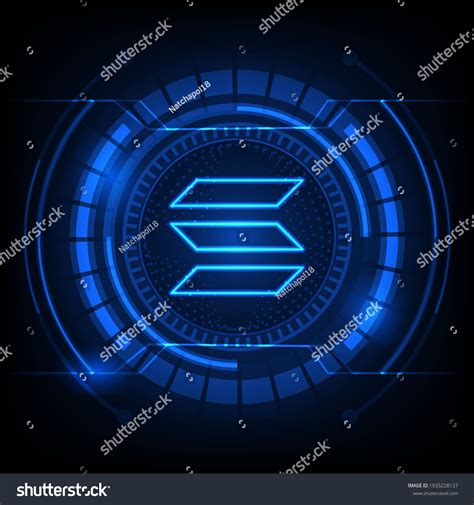 Solana Sol Symbol Crypto Currency Themed Stock Vector Royalty Free