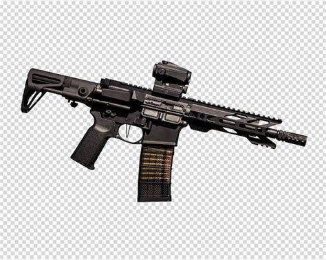 Premium PSD Black Multi Bullet Gun Png