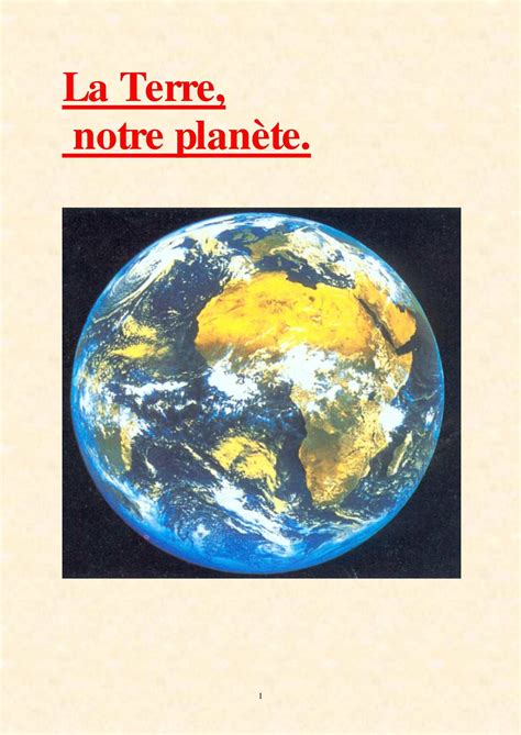 Calaméo 6ème La Terre Notre Planète Cours