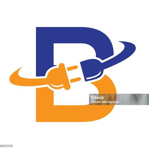 편지 B 개념에 초기 전기 로고 전기 플러그 기호 벡터 및 템플릿 0명에 대한 스톡 벡터 아트 및 기타 이미지 0명 뇌우