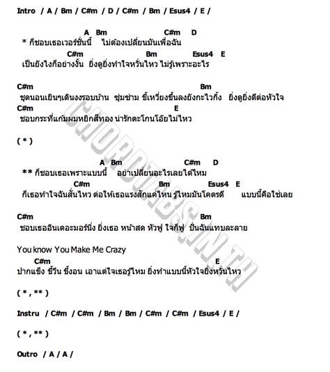ชอบเธอเวอร์ชั่นนี้คอร์ด คอร์ด ชอบเธอเวอร์ชั่นนี้ สิงโต นำโชค