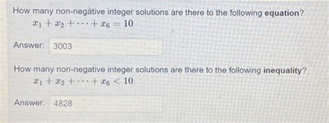 Solved How Many Non Negative Integer Solutions Are There To Chegg