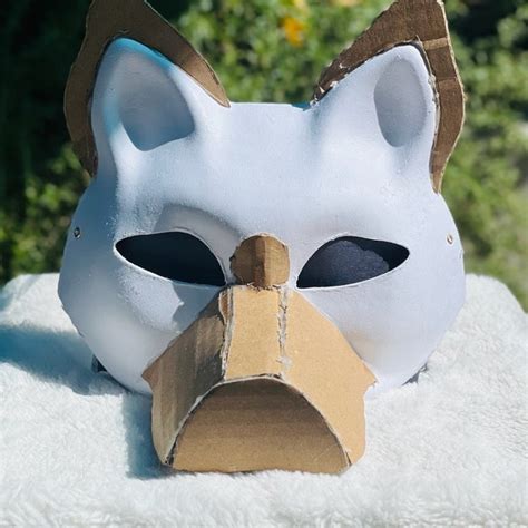 White Therian Mask Base Etsy Uk