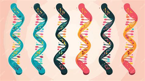 Dna Structure Design On White Background Vector Illustration Premium