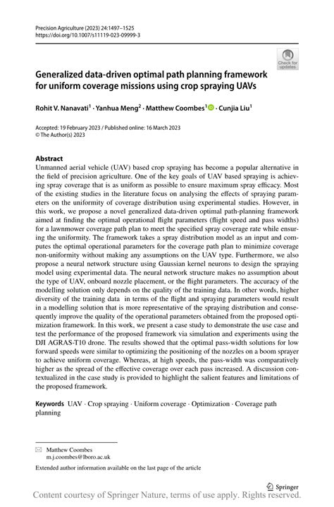 Pdf Generalized Data‑driven Optimal Path Planning Framework For