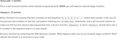 Factorial3 7 Points This Is A Tail Recursive