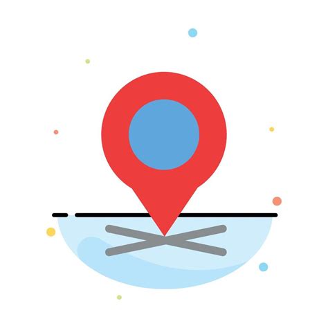 Location Map Pointer Pin Abstract Flat Color Icon Template 13495224