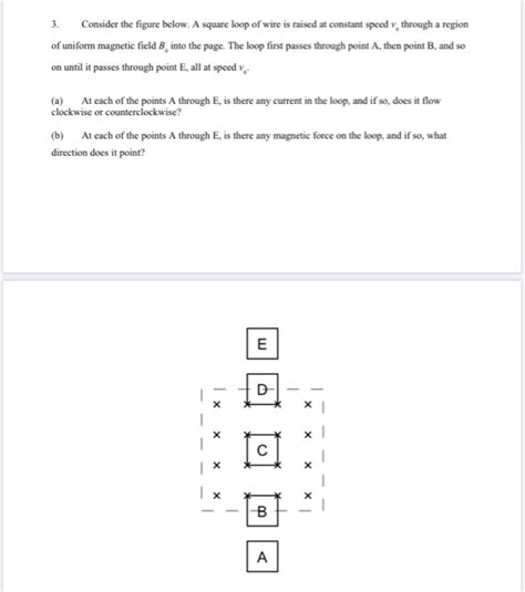 Solved Consider The Figure Below A Square Loop Of Wire Chegg