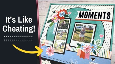 Fast And Easy Scrapbooking 12x12 Scrapbook Layout Idea Youtube