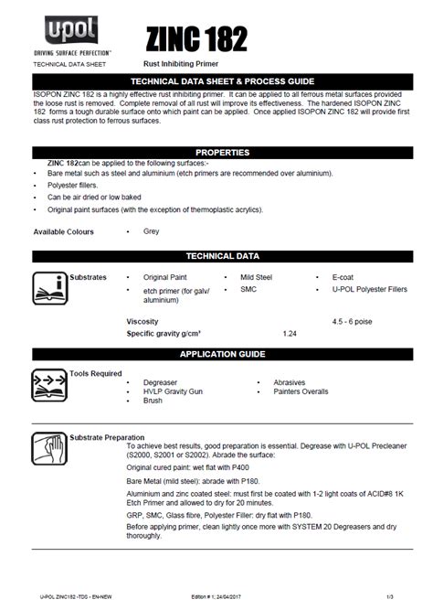 Zinc 182 Anti Rust Grey Primer Upol Davids Isopon U Pol 1l Garages