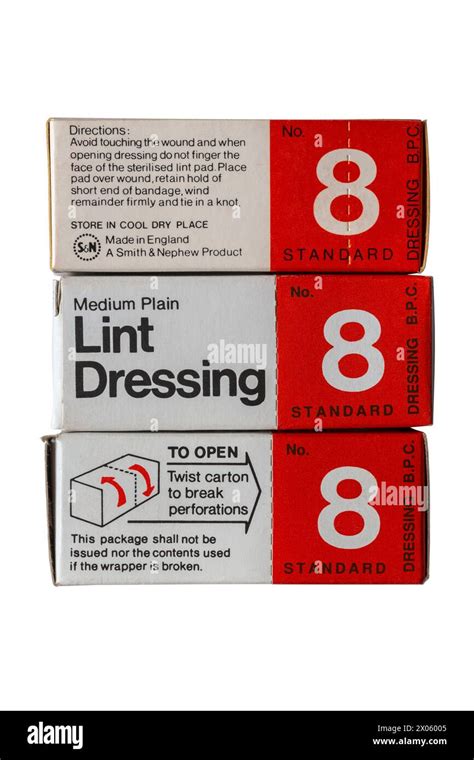 Packs Of Lint Dressing No 8 Medium Plain Standard Dressing Bpc