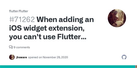 When Adding An Ios Widget Extension You Cant Use Flutter Variables To