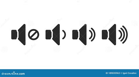 Sound Volume Up Down Or Mute Control Sign Icon Symbol Vector Illustration Stock Vector