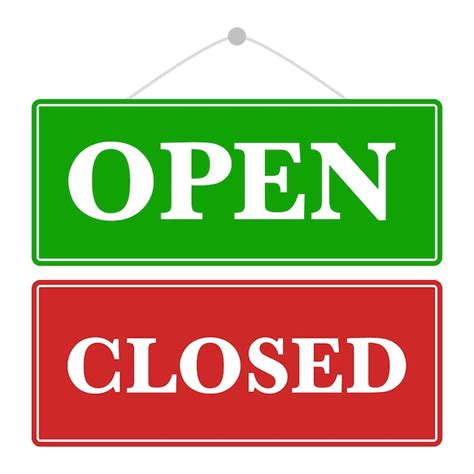 Free Vector Open And Closed Signs
