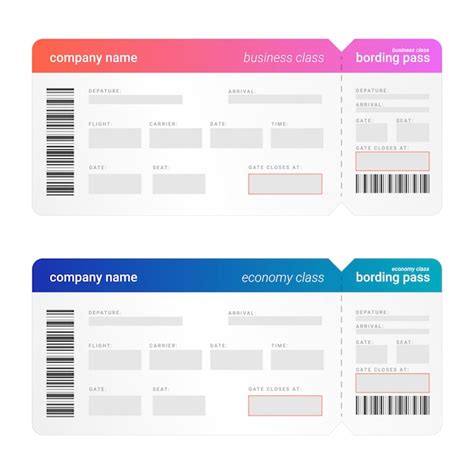 Premium Vector Vector Illustrations Of Passing Board Ticket Template