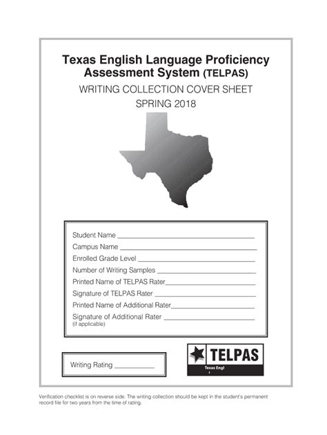 Telpas Writing Collection Cover Sheet 2022 Airslate Signnow