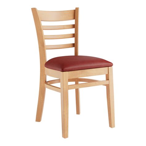 Lancaster Table And Seating Natural Finish Wood Ladder Back Chair With