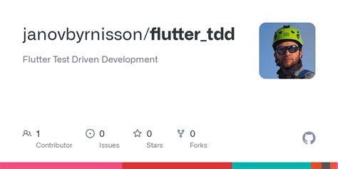 Github Janovbyrnissonfluttertdd Flutter Test Driven Development
