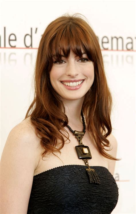 35 Of The Most Gorgeous Long Hairstyles With Bangs Anne Hathaway