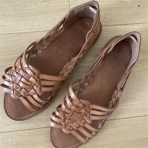 Brown Woven Sandals Sportsgirl Never Depop