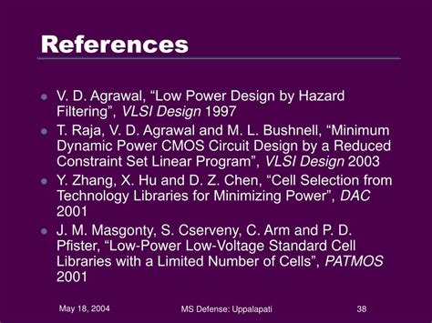 Ppt Low Power Design Of Standard Cell Digital Vlsi Circuits