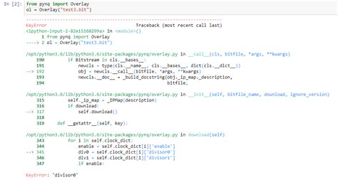 Keyerror In Pynq With Microzed Board Support Pynq