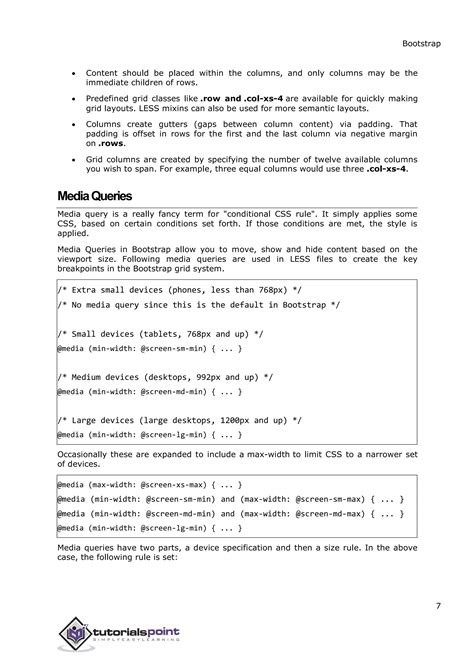 Bootstrap Tutorial Pdf