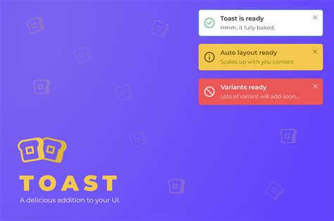 Toast A Delicious Addition To Your Ui Figma Community