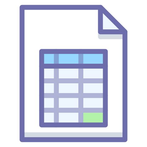 Document Excel Table Icon