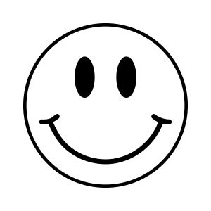 Smiley Face Black Outline