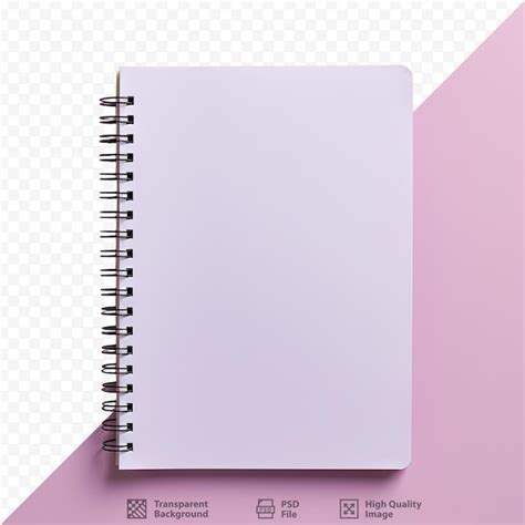 Transparent Background Isolated Notebook Premium AI Generated PSD