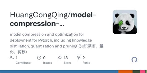 Github Huangcongqingmodel Compression Optimization Model