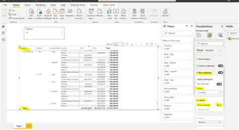 Solved Row Subtotals Per Row Level Settings Microsoft Fabric Community