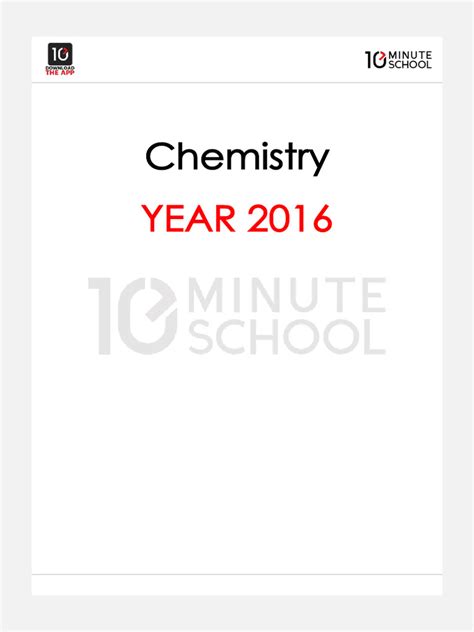 Ssc All Board Questions Solution 2016 Chemistry Pdf
