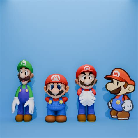 Mario Blue Album Rblender