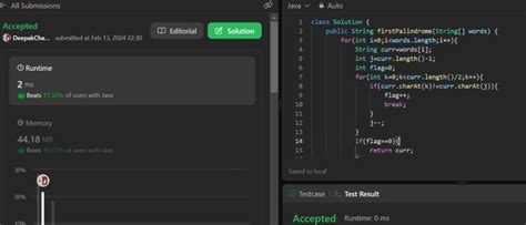 🚀 Day 40 Of 75daysleetcodechallenge 🚀 Solved Leetcode Problem 2108
