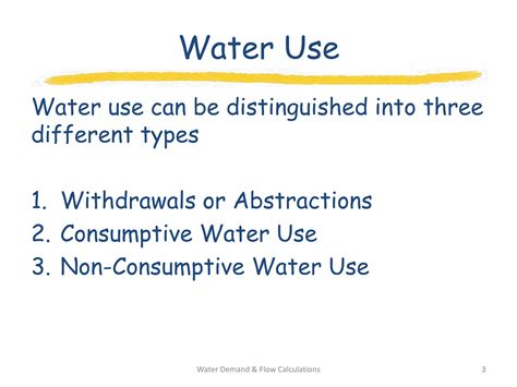 Water Demand And Flow Calculations Ppt