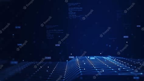 Premium Photo Cybersecurity Digital Information Technology Concept Polygon Binary Code Connected