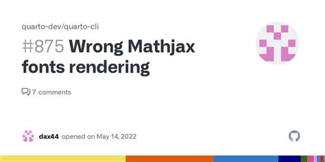 Wrong Mathjax Fonts Rendering Issue Quarto Dev Quarto Cli GitHub