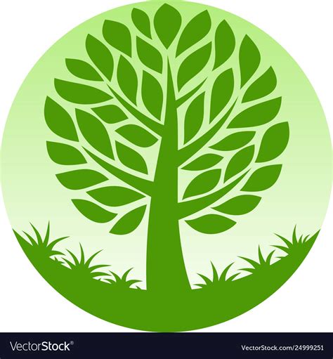 Round Tree Royalty Free Vector Image VectorStock