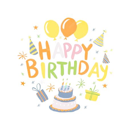 생일 축하 해요 완전히 장식된 텍스트 생일 축하 해요 완벽하게 장식된 생일 축하해요 Png 일러스트 및 이미지 에 대한 무료 다운로드 Pngtree