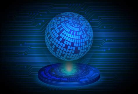 Premium Vector World Binary Circuit Boar