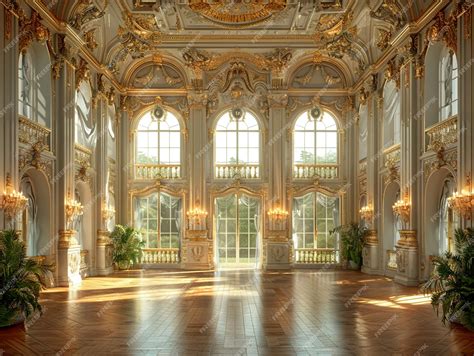 Premium Photo Regal Ballroom With Ornate Details High Ceilings