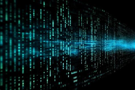 D Programming Background With Abstract Binary Code Premium Ai