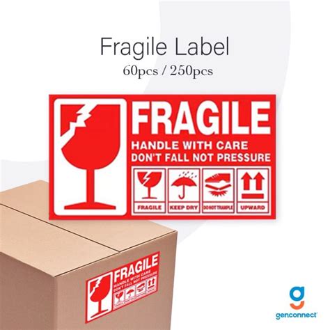 Fragile Sticker Label Fragile Tape For Parcel Shipping Label Protection Lazada Singapore