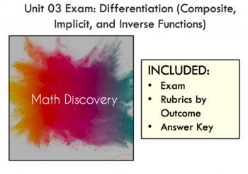 Calculus Unit 03 Exam Differentiation Composite Implicit And