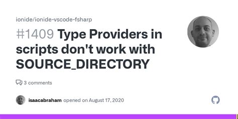 Type Providers In Scripts Dont Work With Sourcedirectory · Issue 1409 · Ionideionide Vscode