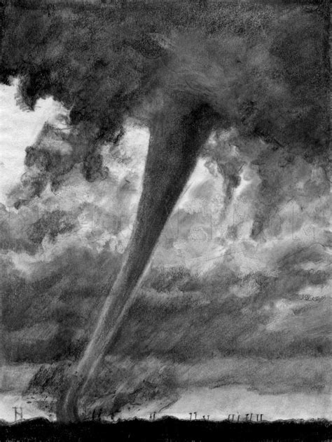 How To Draw A Realistic Tornado Drawing Tutorial With