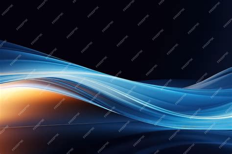 Premium Ai Image Abstract Multi Colored Waves On Dark Background